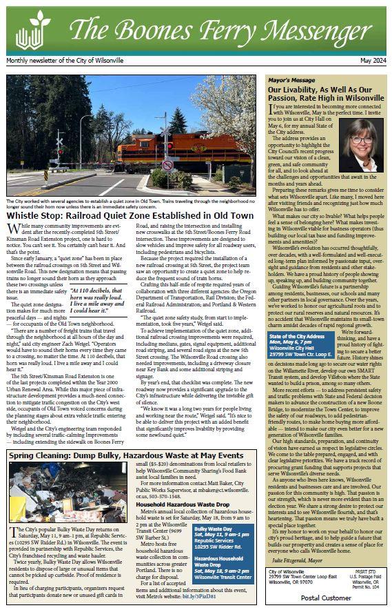 May 2024 Boones Ferry Messenger | City of Wilsonville Oregon