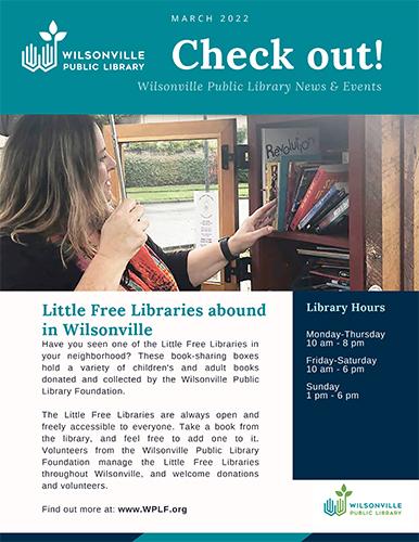 March 2022 Wilsonville Library Newsletter | City of Wilsonville Oregon