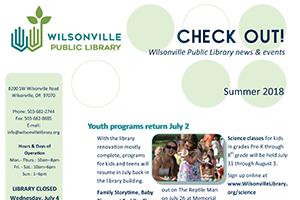 Summer 2018 Library Newsletter Available | City of Wilsonville Oregon